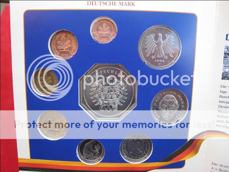 Germany: 50 Years of Deutsche Mark Coin Set With Medal (1998)