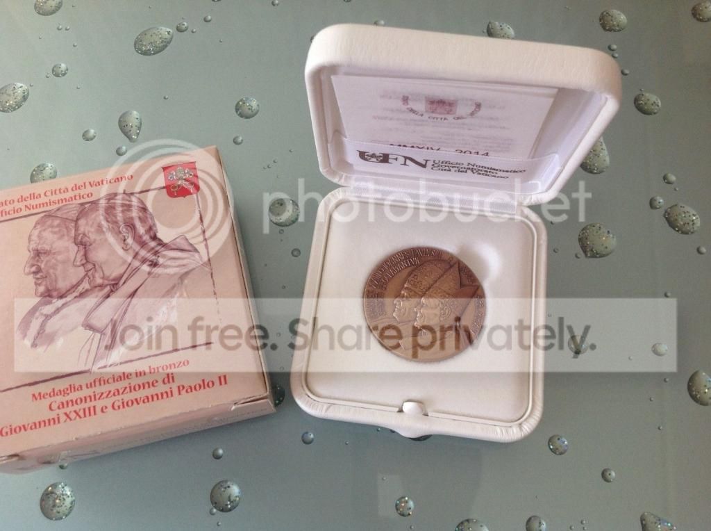 Vatican Bronze Medal (2014): Canonization of John XXIII and John Paul II